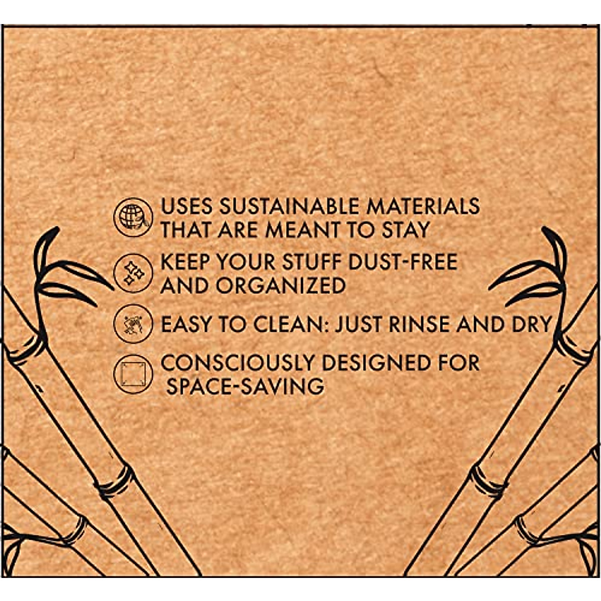 Kornerstore Compartment Organizer with Bamboo Lid - an Organizer and Storage Solution for Bathroom, Countertop - Qtip, Bathroom Accessories, Lash, Cotton Swabs, Coffee Pods, Tea Bags