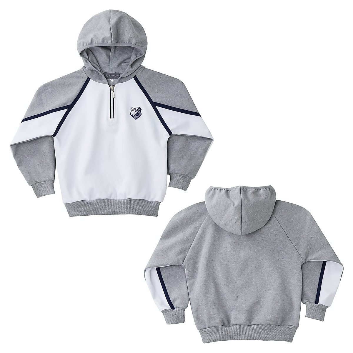 ROROANCO Premium Quality Korean Clothes Toddler Boys Girls Sweatsuit Tracksuit Activewear Set 3T-9Years (US, Age, 7 Years, 8 Years, Grey)