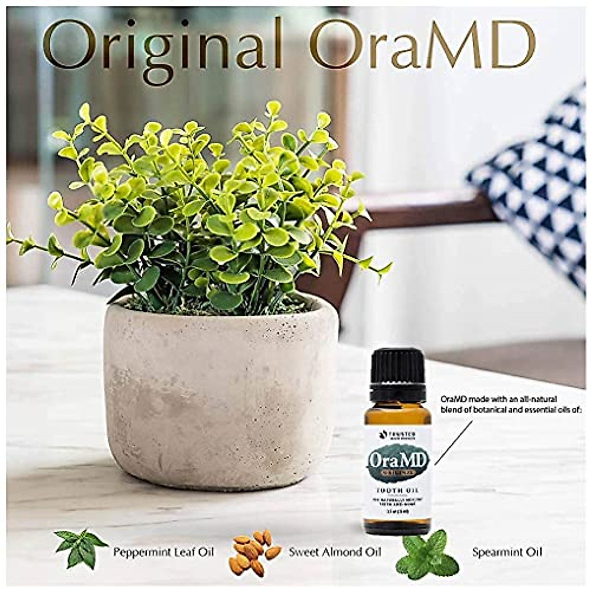 OraMD Original Tooth Oil (1) - Natural Oral Care Solutions - Original Tooth Oil with Essential Oils - Toothpaste & Mouthwash Alternative