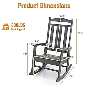 JGQGB 2 Piece Patio Rocker Rocker High Back