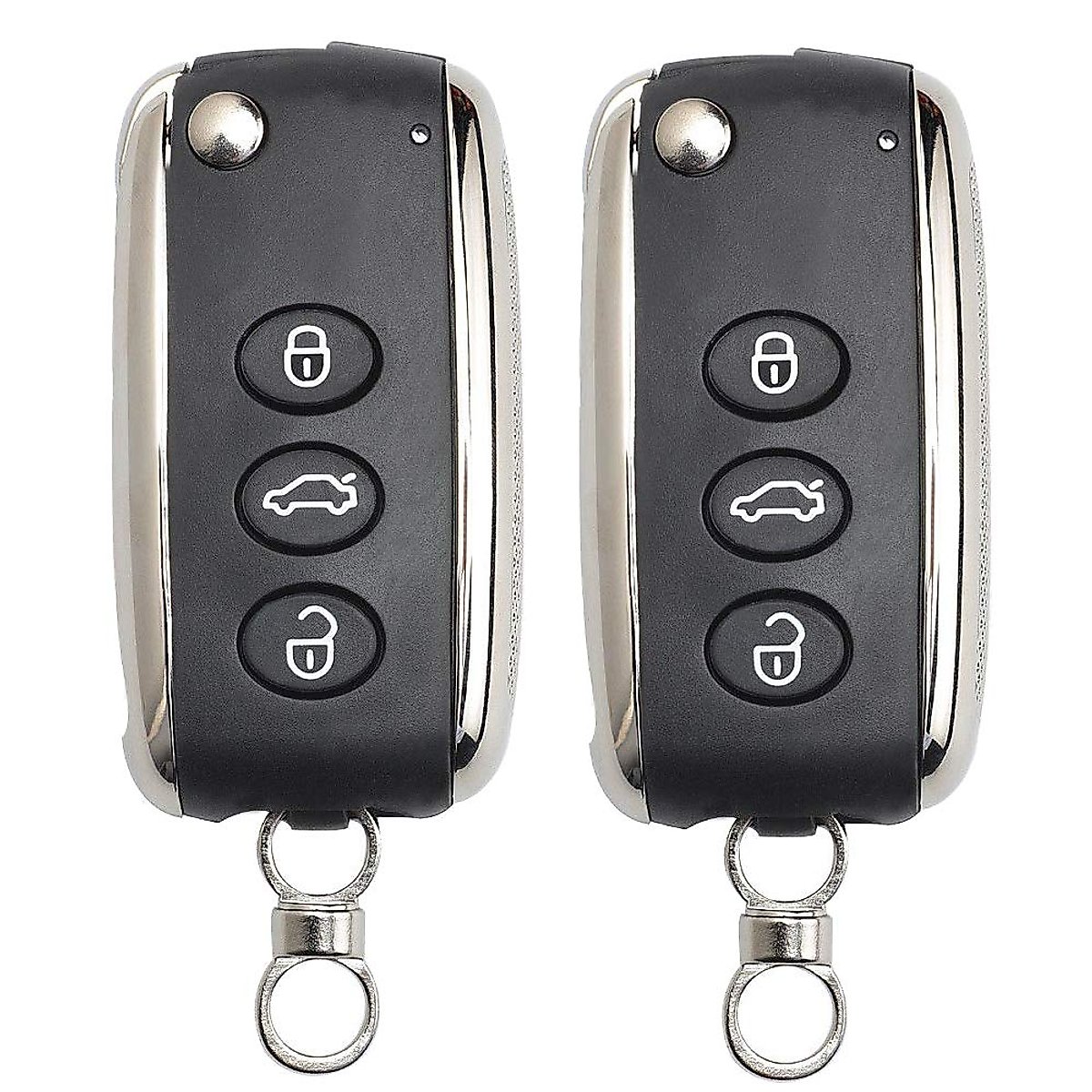Beefunny New Replacement Uncut Folding Remote Key Shell Case Fob 3 Button for Bentley Continental GT GTC 2006-2010(1)