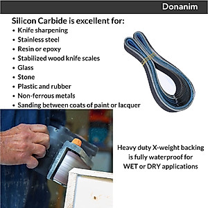 1x30 Sanding Belts for Knife Sharpening Kit, Silicon Carbide Belt Sander Belts 600 800 and 1000 Assorted Fine Grits,15-Pack