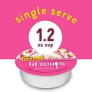Purina Friskies Natural, Grain Free Wet Cat Food Complement, Lil' Soups With Sockeye Salmon in Chicken Broth - (8) 1.2 oz. Cups