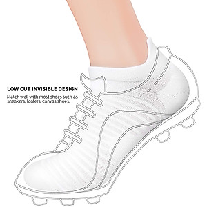 Compression Running Socks For Men and Women (6 Pairs), Ankle Socks with Arch Support, No Show Athletic Socks Low Cut for Running, Cycling, Golf