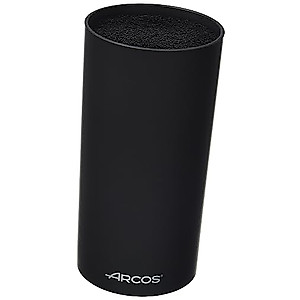 ARCOS Universal Knife Block Set Without Knives up to 8 Inch. 110x225 mm. 1225 gr. Made of thermoplastic Elastomer. Series Tacos Universales. Color Black