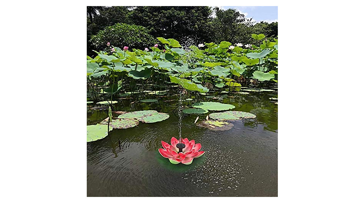 n/a Solar Lotus Fountain Lotus Flower Fountain Fountain Water Pump ...