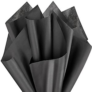 EUSOAR Black Wrapping Tissue Paper, 20x30 inches 200pcs Present Packing Tissue Paper, Tissue Paper Crafts, Tissue Paper Bulk, for DIY Crafts Decorative Tissue Paper Art Craft Birthday Party Festival