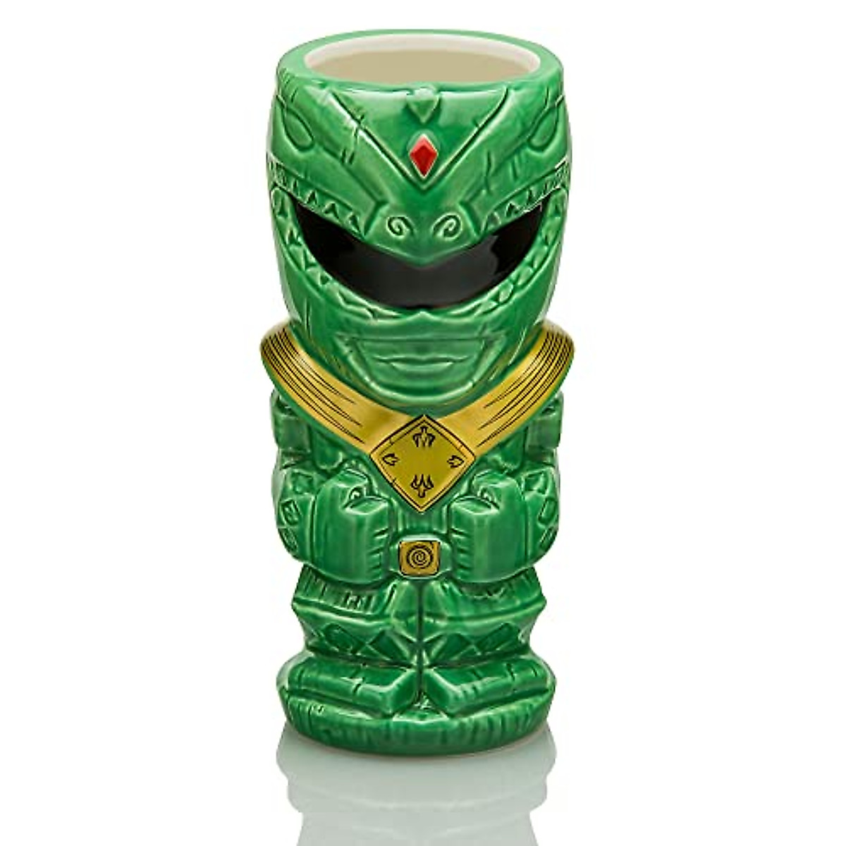 Geeki Tikis Power Rangers Green Ranger 16-Ounce Ceramic Mug | Cocktail Tumblers, Beer Mug Glassware For Liquor, Beverages, Pub Drinks, Tropical Drinkware For Home Barware Decor | Mighty Morphin Gifts