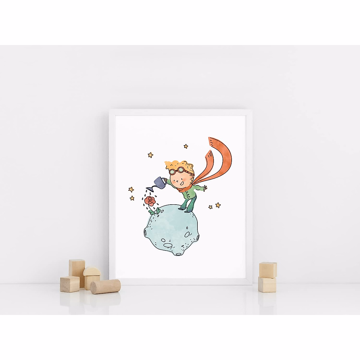 bumbleboo Nistio® Little Prince Nursery Wall Art, Little Prince Playroom Decor, Little Prince Posters, Set of 6 UNFRAMED Prints, 8x10