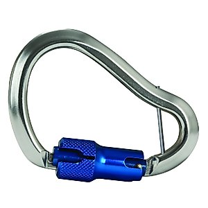 FallTech 8466A Aluminium Carabiner - Medium Twist Lock, 7/8" Gate Opening, 3,600 lb Gate with Captive Pin Option, Natural