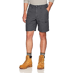 Wrangler Authentics Men's Canvas Utility Hiker Short, Anthracite, 33