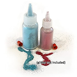 510 Central Yorker Squeeze Bottles (1/2oz, 12 Pack) Boston Round with Red Tip Caps - LDPE Plastic - Made in USA