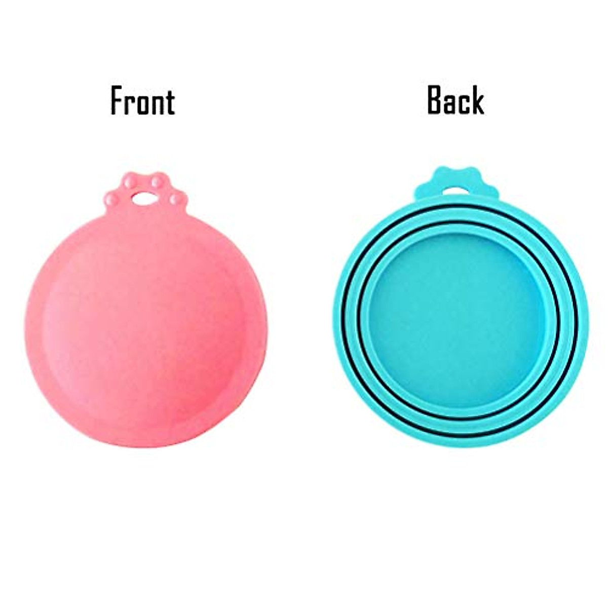 DYBEN Pet Can Covers/Dog Cat Food Can Lids/5 Pack/Universal BPA Free/Silicone Pet Food Can Lids Covers/Fits Most Standard Size Dog and Cat Can Tops for Pet Food Storage