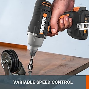 WORX 20V Cordless Drill Driver，Impact Driver and Reciprocating Saw，WX911L Power Tool Combo Kit ，2 * 2.0Ah Batteries & Charger Included