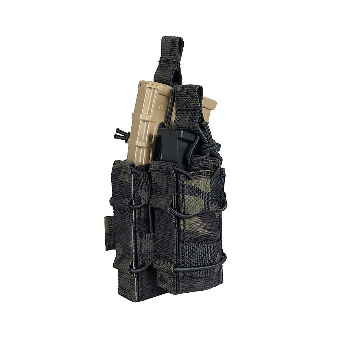 EXCELLENT ELITE SPANKER Open-Top Double Rifle Mag Pouch for M4 M14 M16 G36 AR15 Magazine with Pistol Mag Pouch(Mulcticam,Double Pouch)
