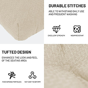 Lokex Bench Cushion,36x14In Thick and Breathable Bench Cushions for Indoor Furniture,Tufting Window Seat Cushions Indoor,Cream