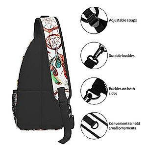 Native American Indian Sling Bag Crossbody Chest Daypack Casual Backpack Native Shoulder Bag For Travel Hiking Outdoor
