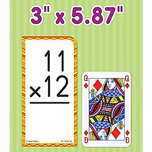Carson Dellosa Multiplication Flash Cards for Kids Ages 8+, Times Table Flash Cards for Grade 3, Grade 4 and Grade 5, Multiplication Flash Cards with Answers