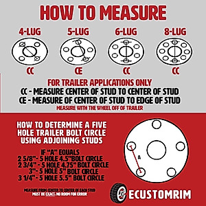 eCustomrim 2-Pack Trailer Tire On Rim 4.80-12 Load C 5 Lug White Spoke Wheel 30660-2 Year Warranty w/Free Roadside