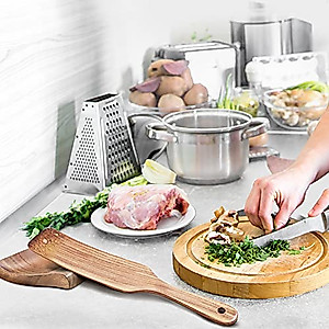 Wooden Spoon Rest For Kitchen Counter, 4.7×4.5 Inch, Natural Acacia Wood Spoon Holder For Stove Top or Counter Top, Perfect for Placing Kitchen Utensils, Ladle, cooking spoons, Spatula, Tongs & More