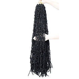 LMZIM 36 Inch Butterfly Locs Crochet Hair 5 Packs Long Distressed Soft Faux Locs, Crochet Braids Locs for Black Women