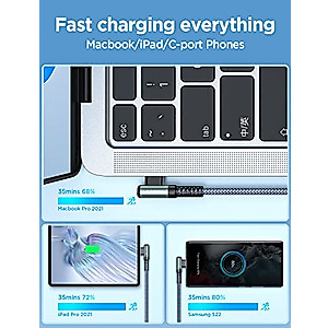 100W USB C to USB C Cable 10ft, Type C to Type C Cable, AINOPE USBC to USBC Fast Charging Cable Right Angle Compatible with MacBook Air/Pro, iPad Pro 12.9/11/Air/Mini, Samsung Galaxy S22/21/20/Note20