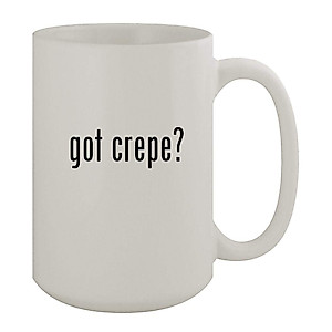 Knick Knack Gifts got crepe? - 15oz Ceramic White Coffee Mug, White