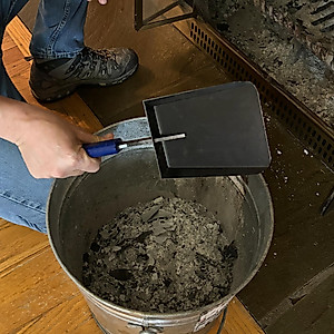 CKLT 15in Fireplace Shovel Ash Shovel for Fire Pit Fireplace Scoop Charcoal Shovel Solid Iron Gardening Shovel Fireplace Tools for Outdoor Fire Pit Indoor Fireplace Solo Stove