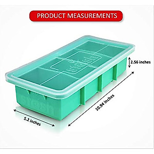 Stash Silicone Freezing Tray with Lid and Baking Tray – One Large Freezer Tray makes up to 4 cups serving – Freezer Soup Container - Oven Safe, Microwave Safe and BPA Free Silicone Container Tray  
