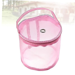 PLAFOPE 2pcs Yarn Ball Storage Crochet Needles for Yarn Crochet Storage Bag Crochet Yarn Storage Knitting Bag Woolen Yarn Storage Bucket Pink