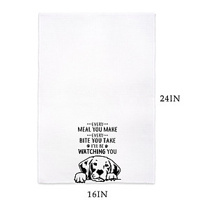 QODUNG Every Meal You Make Funny Golden Retriever Soft Kitchen Towels Dishcloths 16x24 Inch,Cute Golden Drying Cloth Hand Towels Tea Towels for Kitchen,Golden Lover Gifts