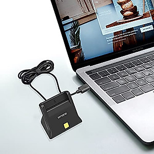 DOD Military USB Common Access CAC Smart Card Reader, Suitable for Military ID Card/IC Bank Chip Card Reader, Compatible with Windows, Mac OS and Linux.