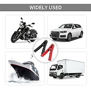 2PCS 1000A Car Alligator Clips,Pure Copper Battery Clamps Replacement for Heavy Duty Jumper Cables,Universal Battery Charger Clamps with PAC Insulating Handle for Car Truck SUV