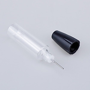 HNGSON 10 Pcs Precision Tip Applicator Bottle 10ml Needle Tip Applicator Glue Bottles with Fine Tip for Acrylic Painting, DIY Quilling, Paper Craft Glue Liquid Dropper Clear