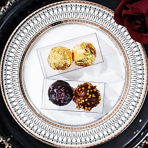 SLShePack 45 Pack 3 1/8"x1½"x1½" Plastic Clear Truffle Boxes Packaging 2 Chocolate Boxes Wedding Favor Caramels Boxes Candy Gift Boxes little glass bears boxes treat boxes （Pay Attention To Size）