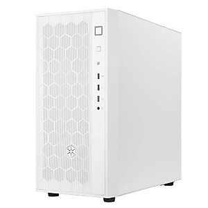 SilverStone Technology FARA R1, White, Solid Side Panel, Mid-Tower ATX Case with Micro-ATX and Mini-ITX Support, SST-FAR1W