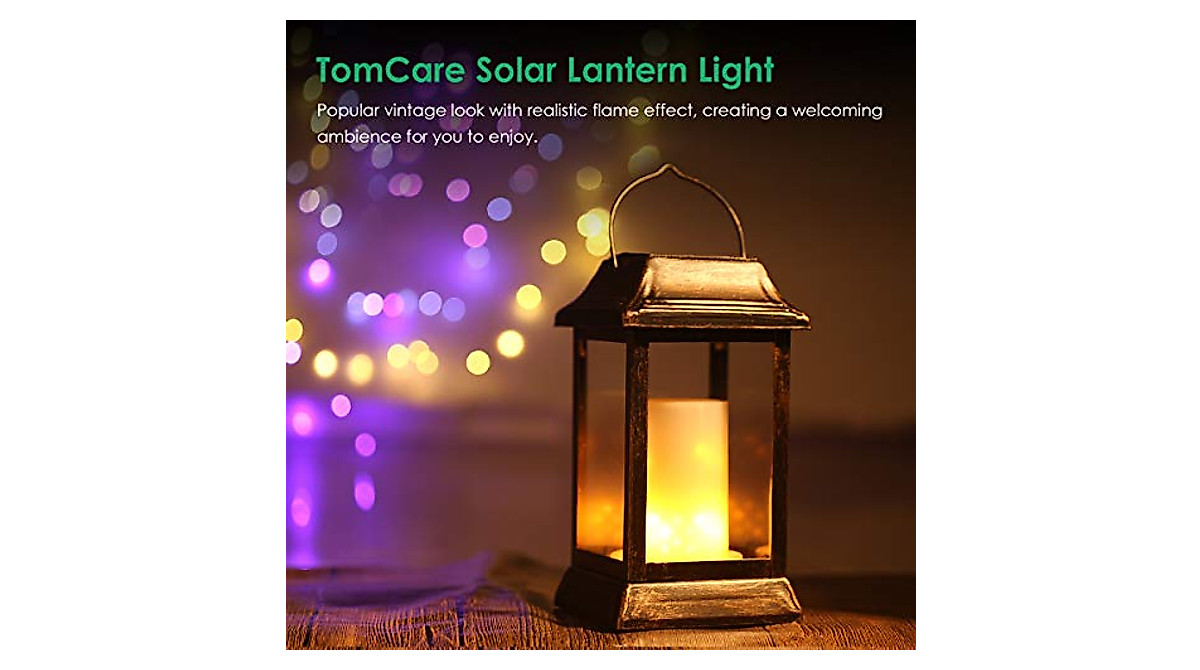 TomCare Solar Lanterns: Flickering Flame Ambiance