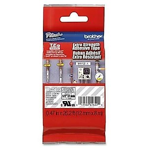 TZE-S135 Brother TZe-S135 Extra Strength Label Tape - 0.50" Width x 26.20 ft Length - 1 Each - Polyethylene - Direct Thermal, Thermal Transfer - Clear