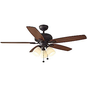 Hampton Bay 51751 Rockport 52" Indoor Oil Rubbed Bronze Ceiling Fan W/Light Kit