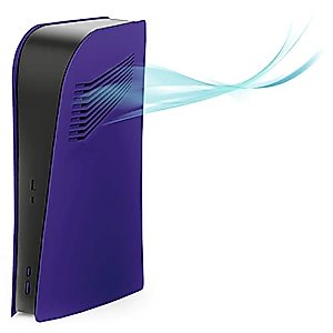 Digital Edition Face Plates with Cooling Vents Cover Skins Shell Panels for PS5 Console, Playstation 5 Accessories Faceplate Protective Replacement Plate (Digital Galactic Purple)