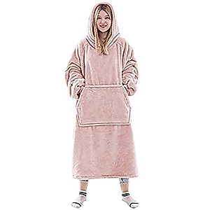 VAE Oversized Blanket Hoodie,Wearable Soft Sherpa Fleece Snuggle Blanket Hoodie Adult for Women Men Teens