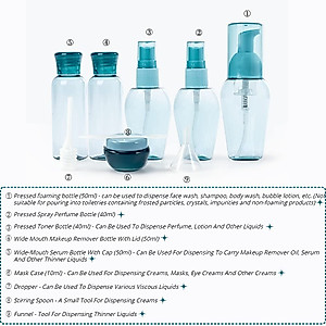 Travel Bottles for Toiletries Containers,9 PCS Leak Proof Squeezable Refillable Travel Accessories Conditioner Bottles for Airplane Travel Essentials Vacation Cruise Accessories Must Haves