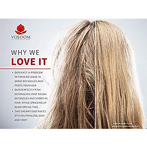 VOLOOM Very Airy Knot A Problem Leave in Hair Conditioner and Detangler Spray and Vent Brush Kit. Infused with ProVitamin B5, Amino Acids, and Botanical Extracts. (Detangler Conditioner)
