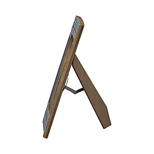 Foreside Home & Garden White Sunburst Pattern 5x7 Inch Blue Wood Decorative Picture Frame