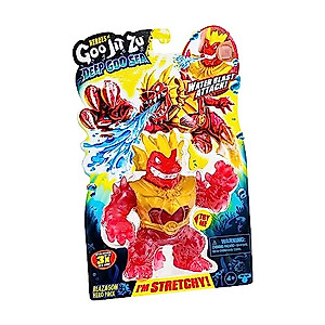 Heroes of Goo Jit Zu Deep Goo Sea Blazagon Hero Pack. Super Stretchy, Goo Filled Toy. with Water Blast Attack Feature. Stretch Him 3 Times His Size!