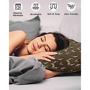 Edwiinsa Farmhouse Rooster Pillow Covers Standard Size Set of 2 20x26 Bed Pillow, Rustic Farm Animals Filling Brown Plush Soft Comfort for Hair/Skin Cooling Pillowcases with Envelop Closure