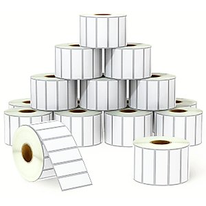 BETCKEY - 3" x 1" (76 mm x 25 mm) UPC Barcode & Address Labels Compatible with Zebra & Rollo Label Printer,Premium Adhesive & Perforated [16 Rolls, 22000 Labels]