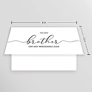to My Brother on My Wedding Day Card, Thank You Card to My Brother On My Wedding Day, Sibling Wedding Day Card
