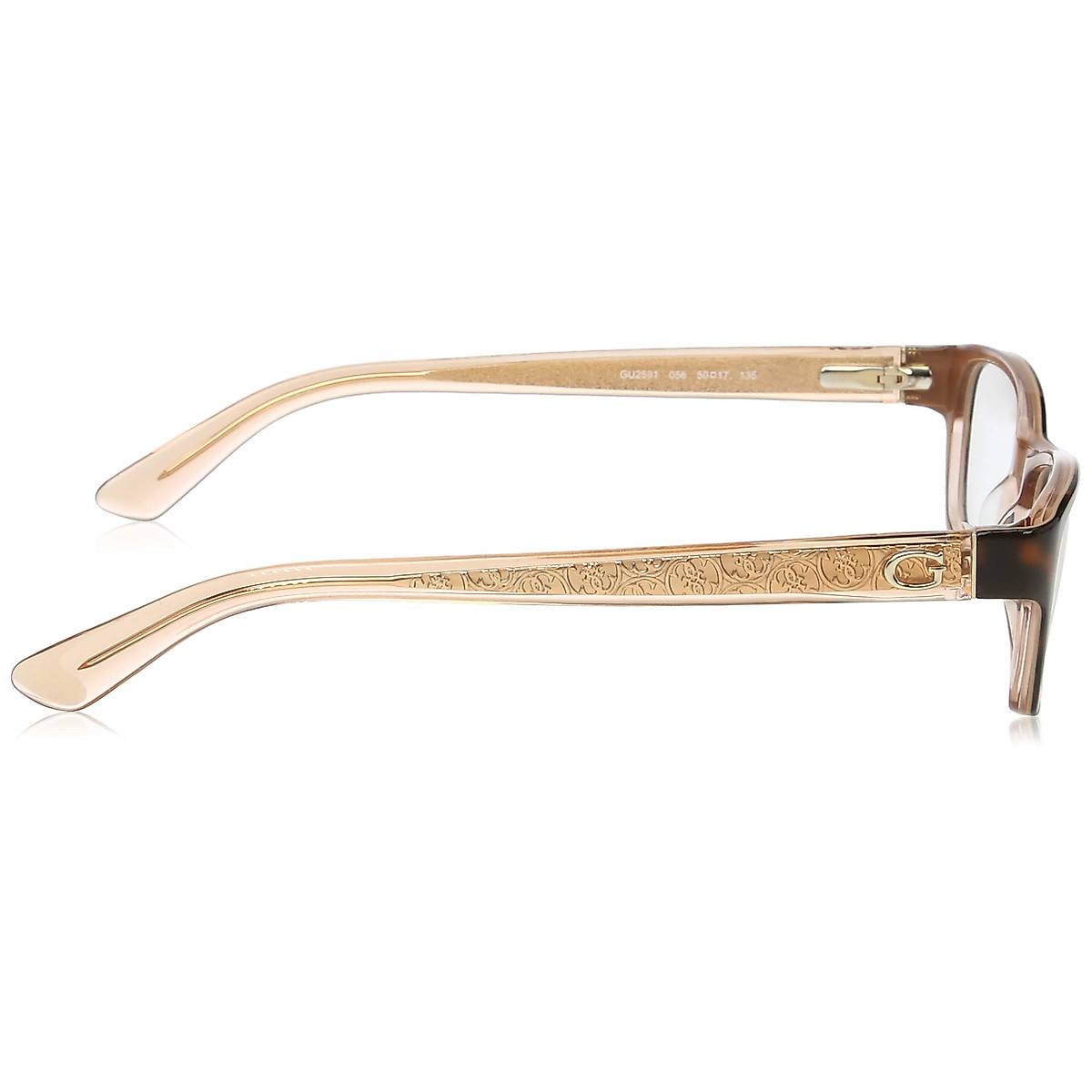 Guess GU2591 Eyeglass Frames - Havana Frame, 50 mm Lens Diameter GU259150056