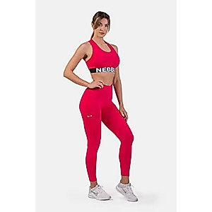 NEBBIA Medium Impact Cross Back Sports Bra 410 Pink